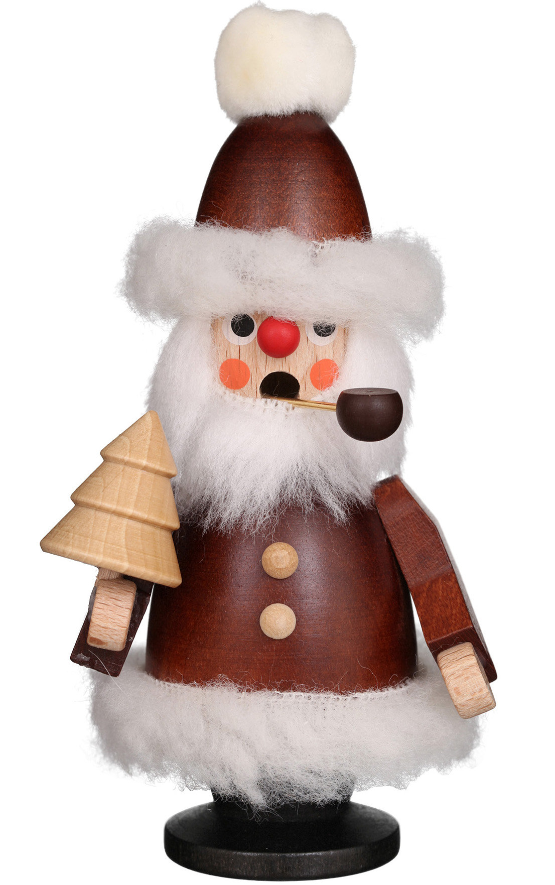 Christian Ulbricht Natural Wood Santa with Pipe Incense Burner | Wayfair