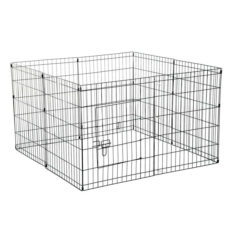 Archie & Oscar Chalk 61cm 8 Panel Indoor/Outdoor Metal Pet Pen ...