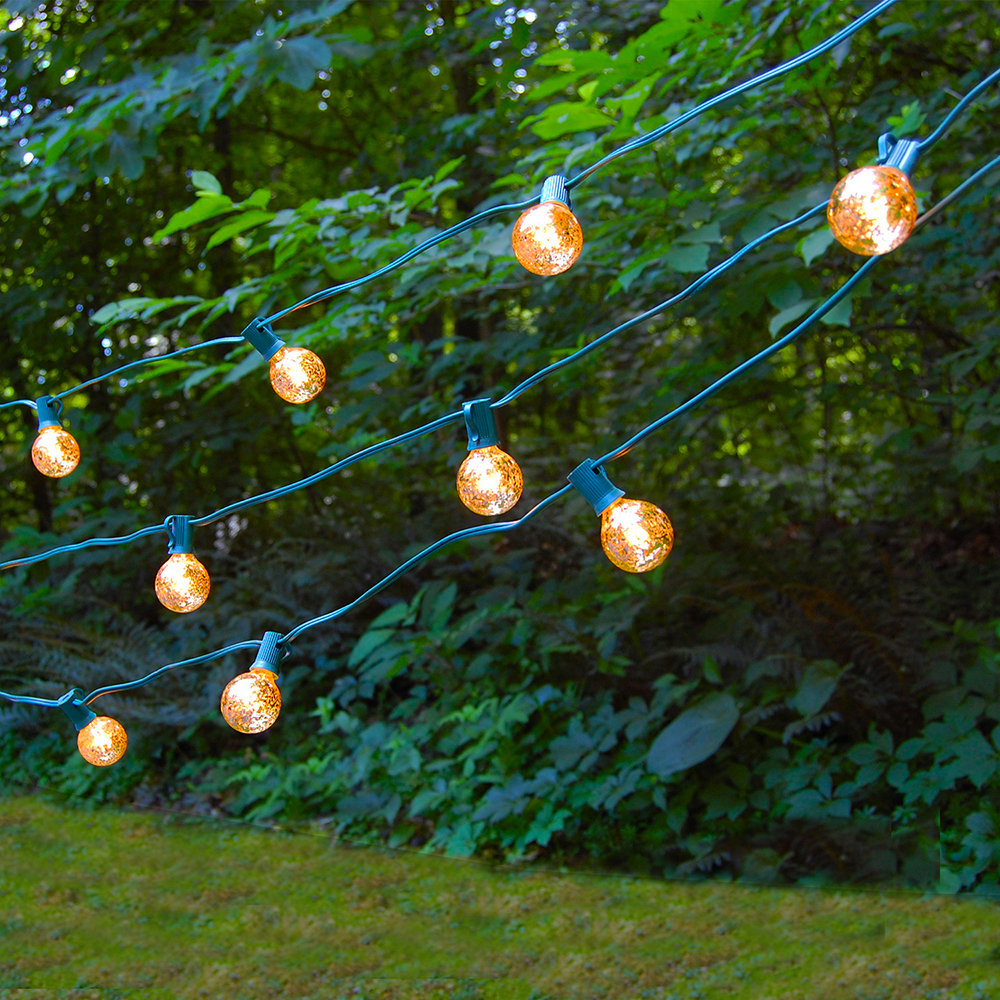 The Party Aisle™ Electric Globe String Lights with 25 Gold Mercury ...