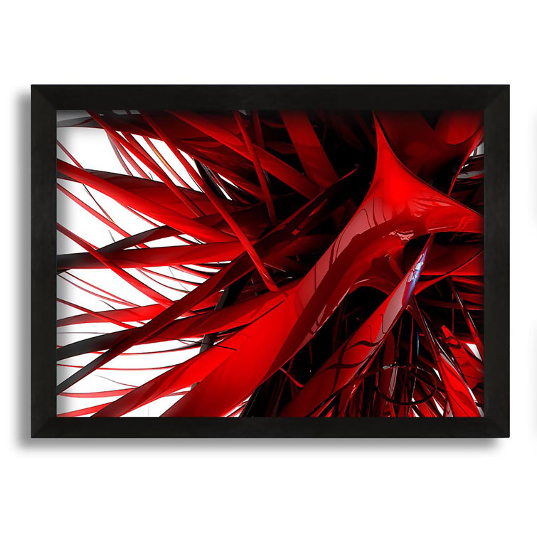Ivy Bronx Red Maze - Picture Frame Graphic Art on Canvas | Wayfair.co.uk