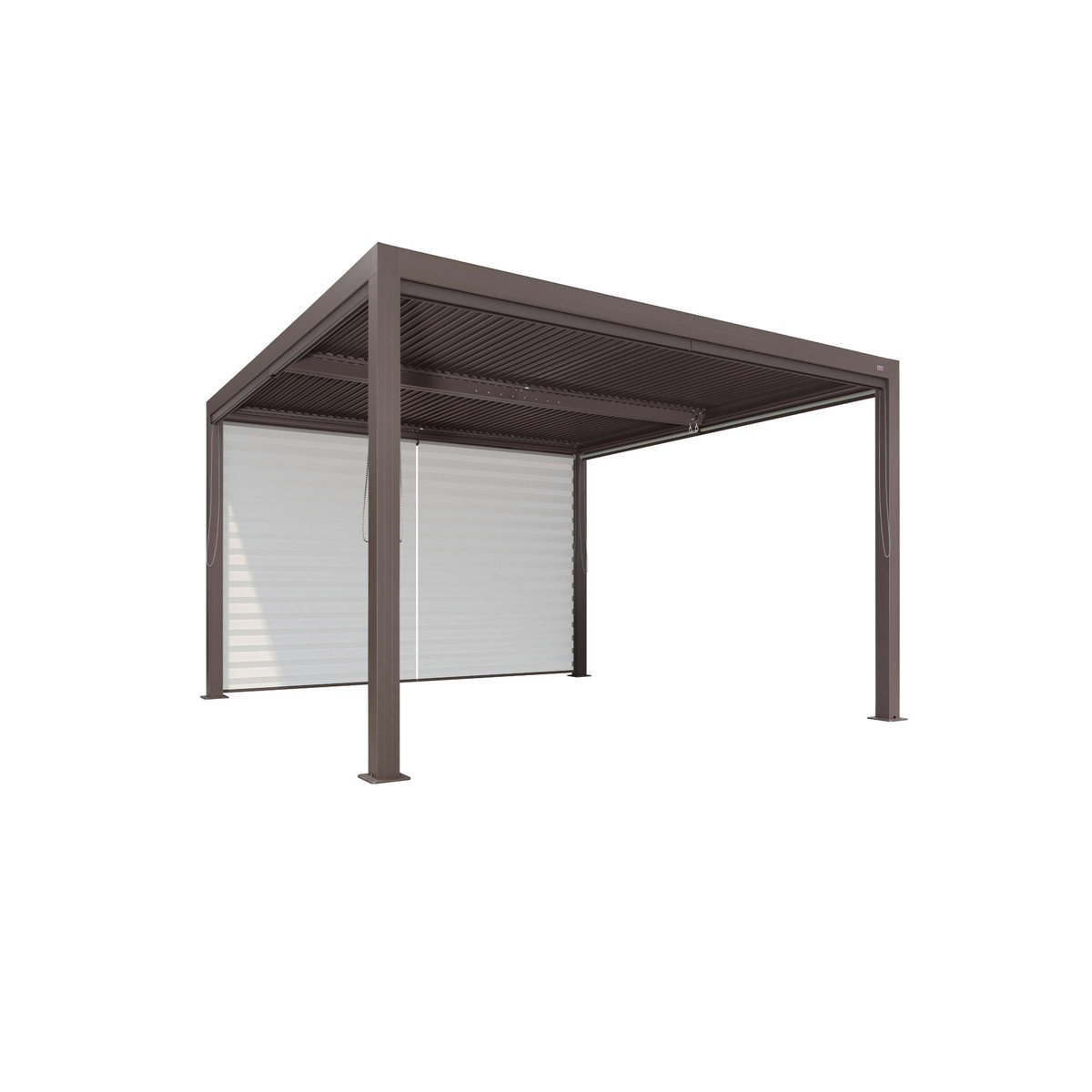 Purple Leaf Louvered Pergola Accessories Pull Down Roller Shade Privacy ...