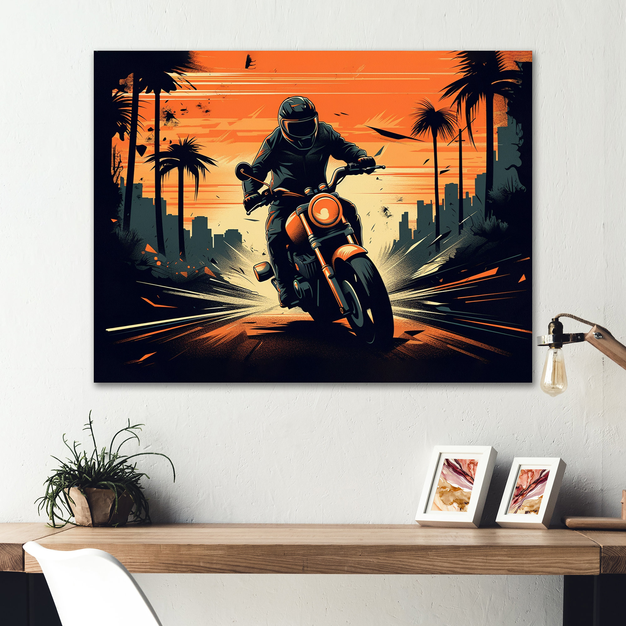 Bay Isle Home™ Motorcycle Roaring Down The Boulevard IV - Motorcycle ...