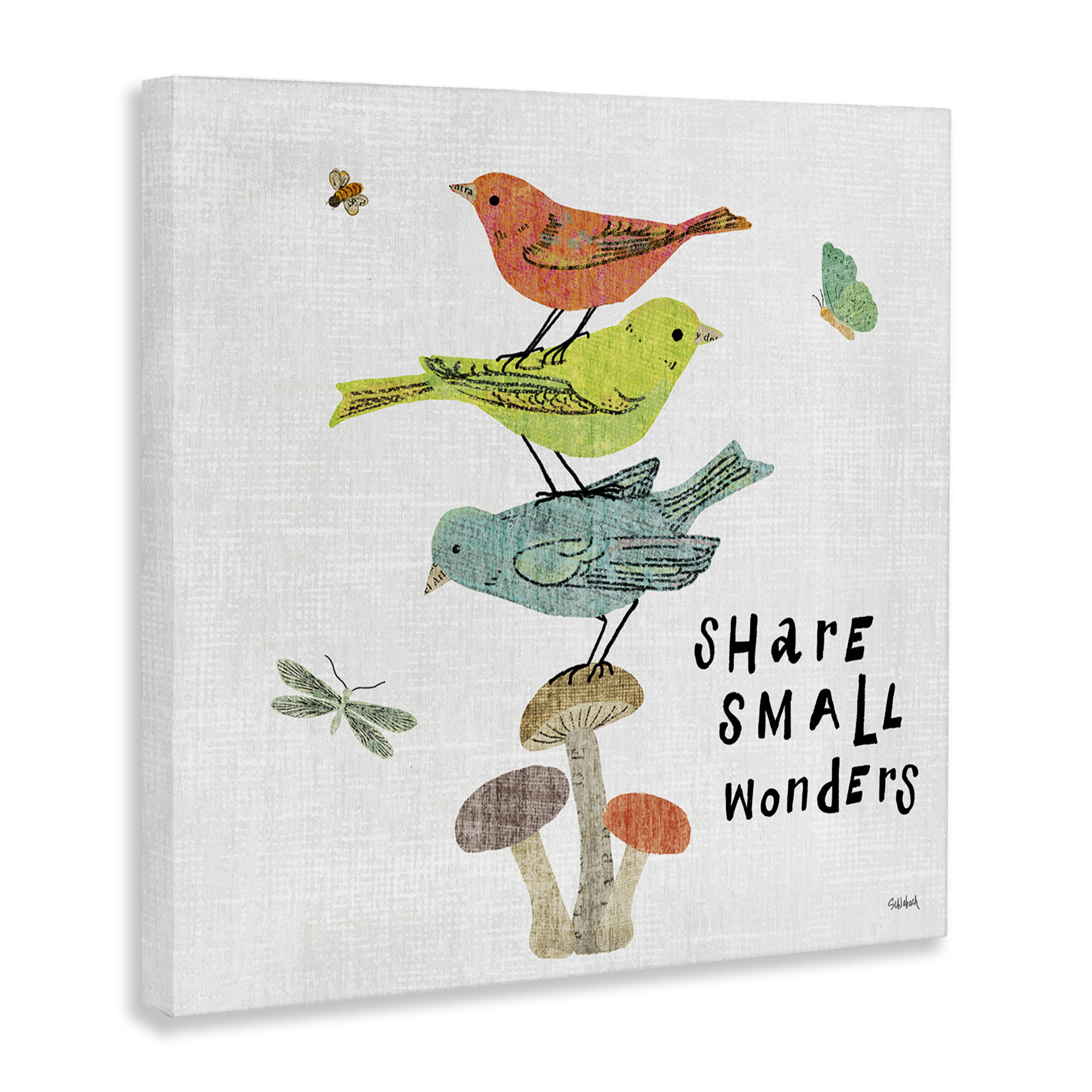 Ebern Designs Small Wonders Phrase Canvas Wall Art by Sue Schlabach ...