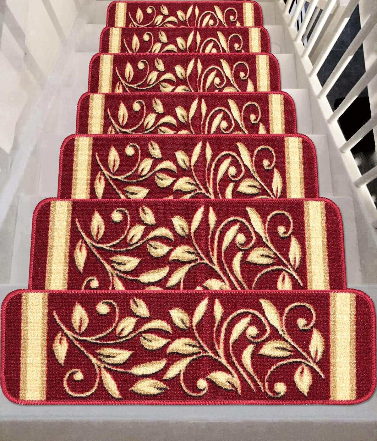 Red Barrel Studio Aureon Red/Gold Stair Tread - Wayfair Canada