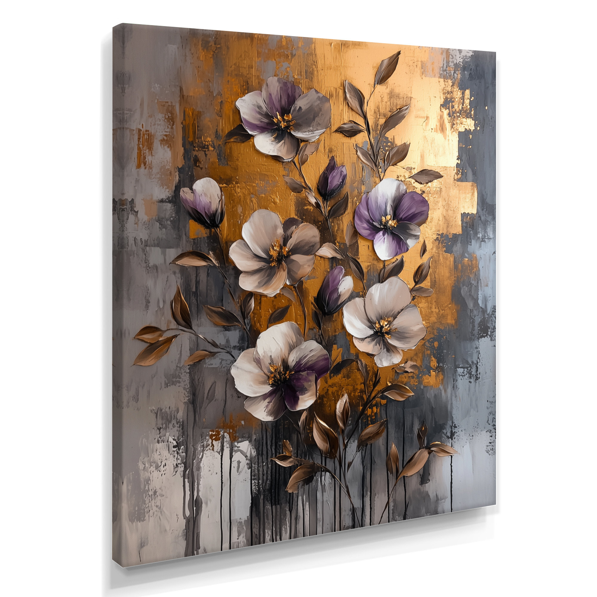 House of Hampton® Monu - Floral Canvas Wall Art | Wayfair