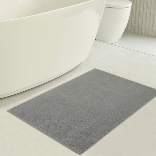 Gray & Silver Bath Rugs & Mats You'll Love | Wayfair