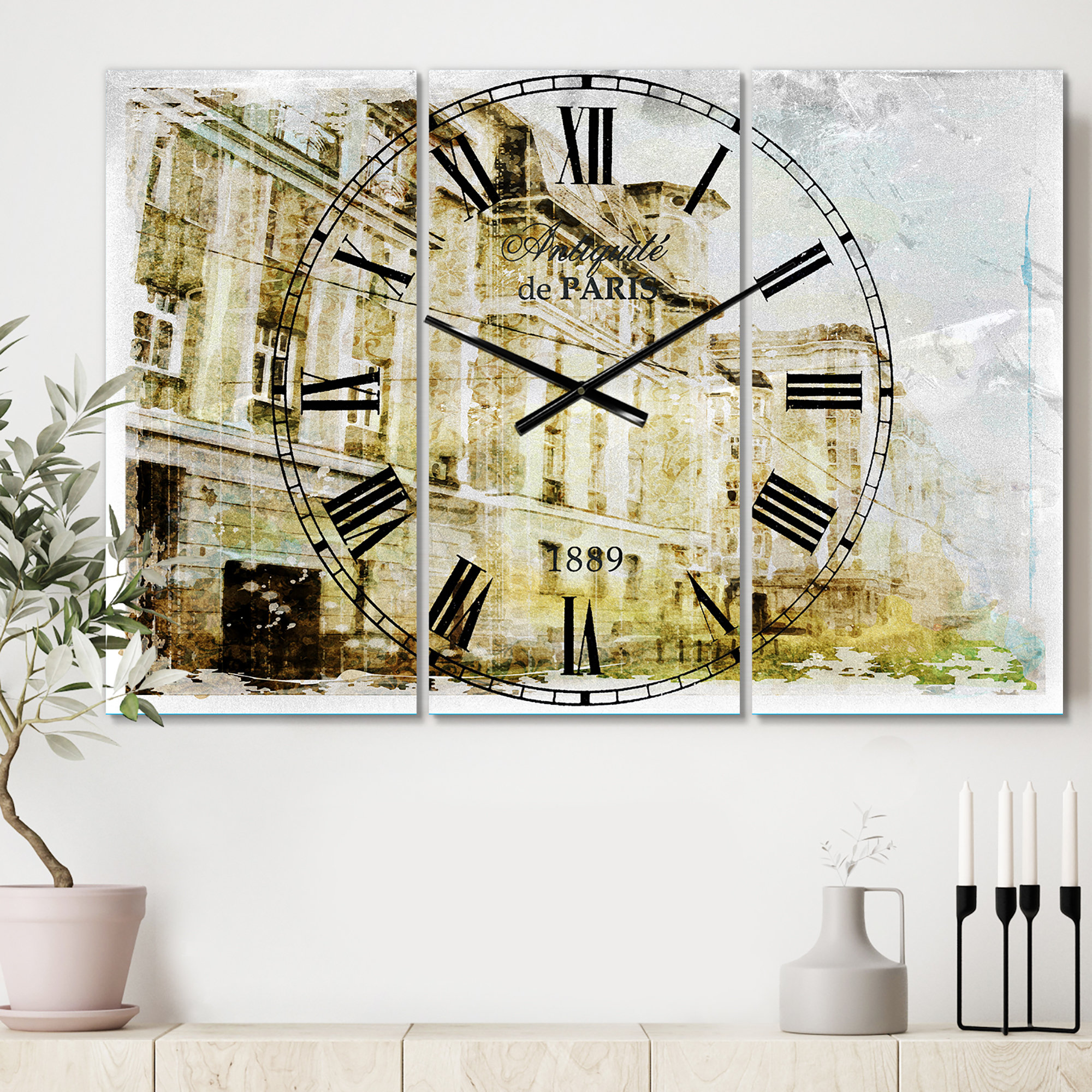 The Twillery Co.® Swigart Oversized Farmhouse Wall Clock | Wayfair
