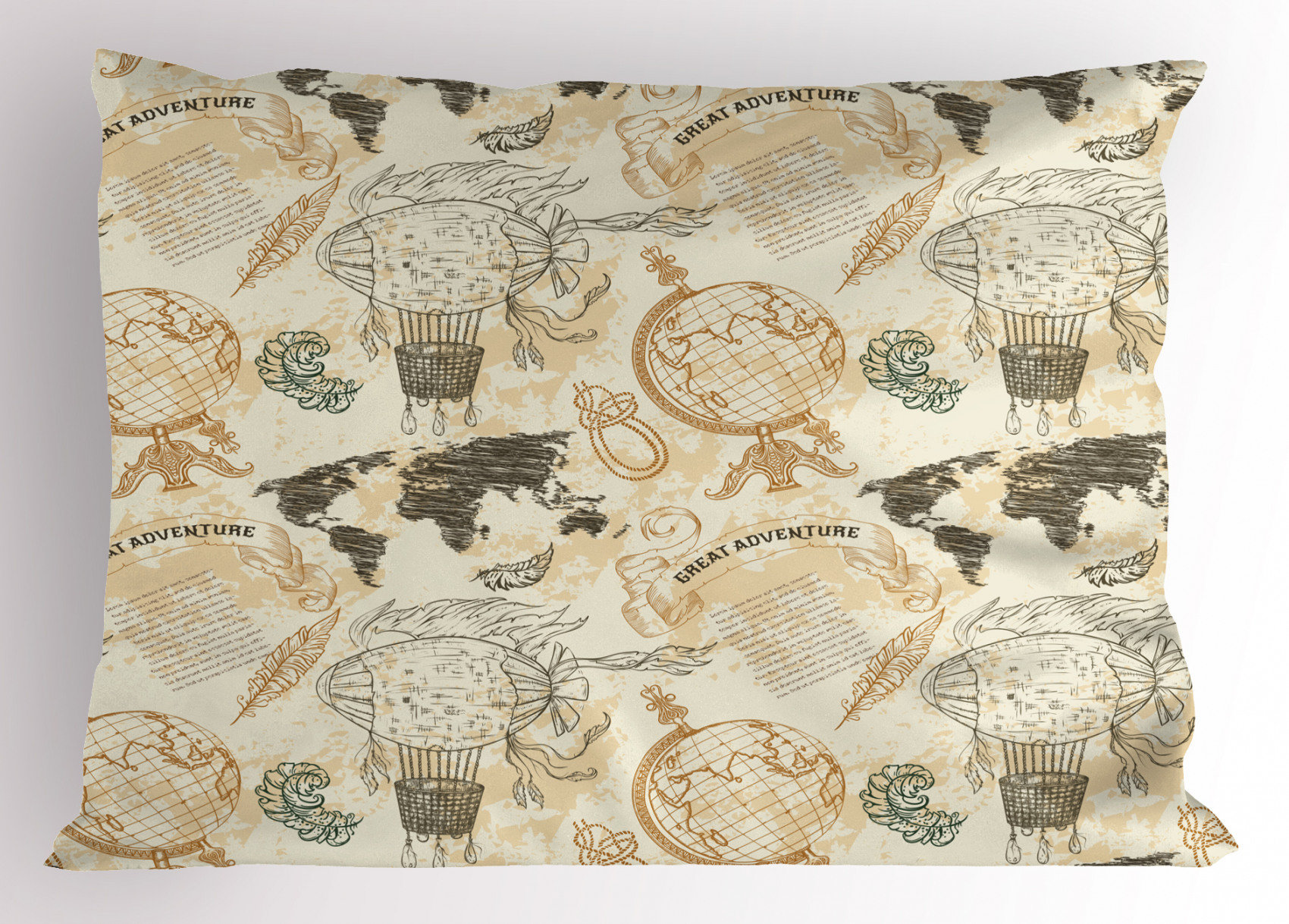 Ambesonne Retro World Map Sham | Wayfair