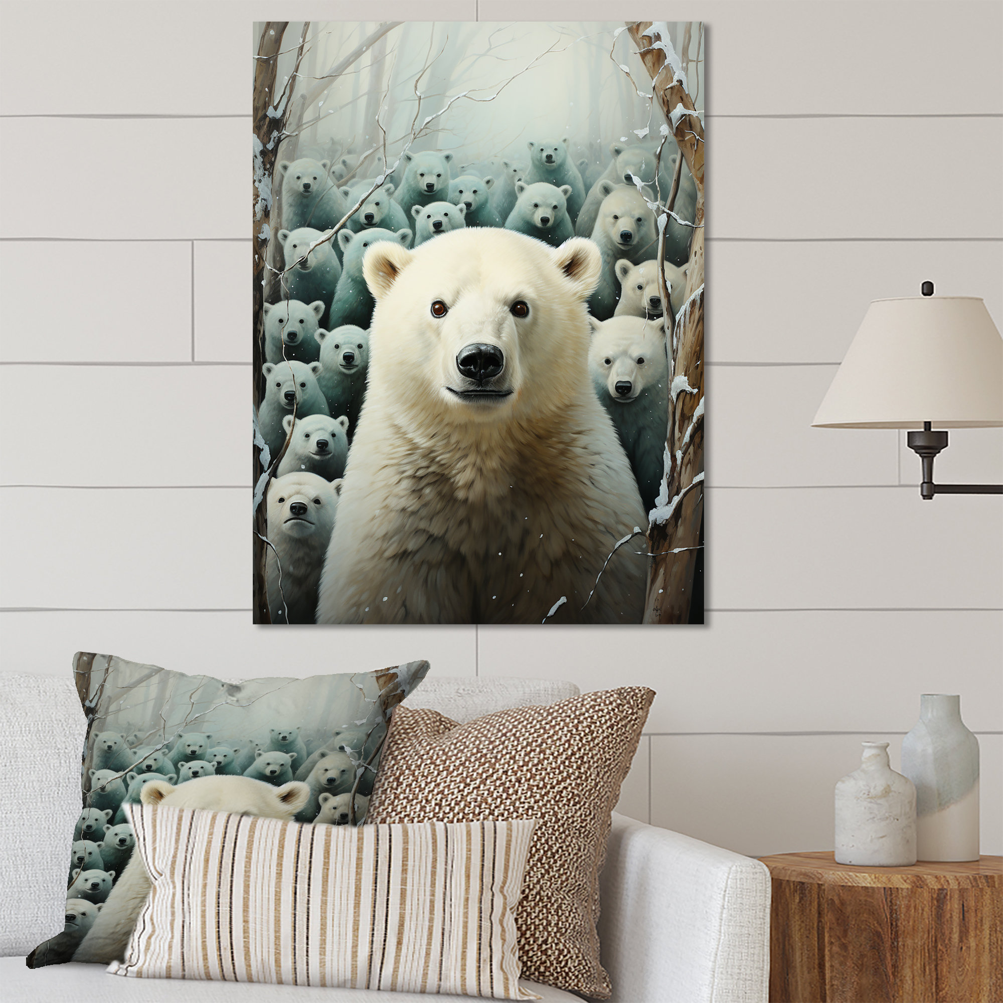 Millwood Pines Arctic Parade Of Polar Bears II - Bear 2 Metal Wall Art ...