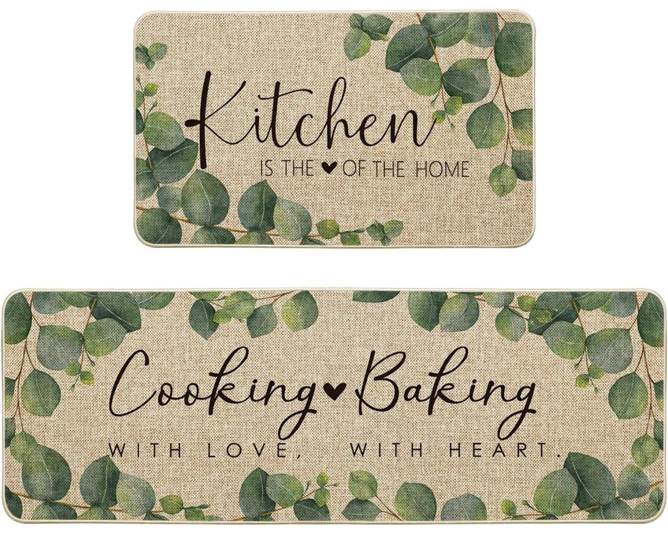 Lark Manor™ Eucalyptus Leaves Mats Set of 2 | Wayfair