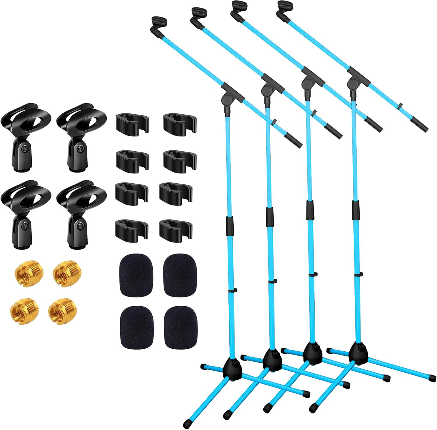 5 Core Tripod Mic 4Pieces Stand Heavy Duty Adjustable Holder Floor ...