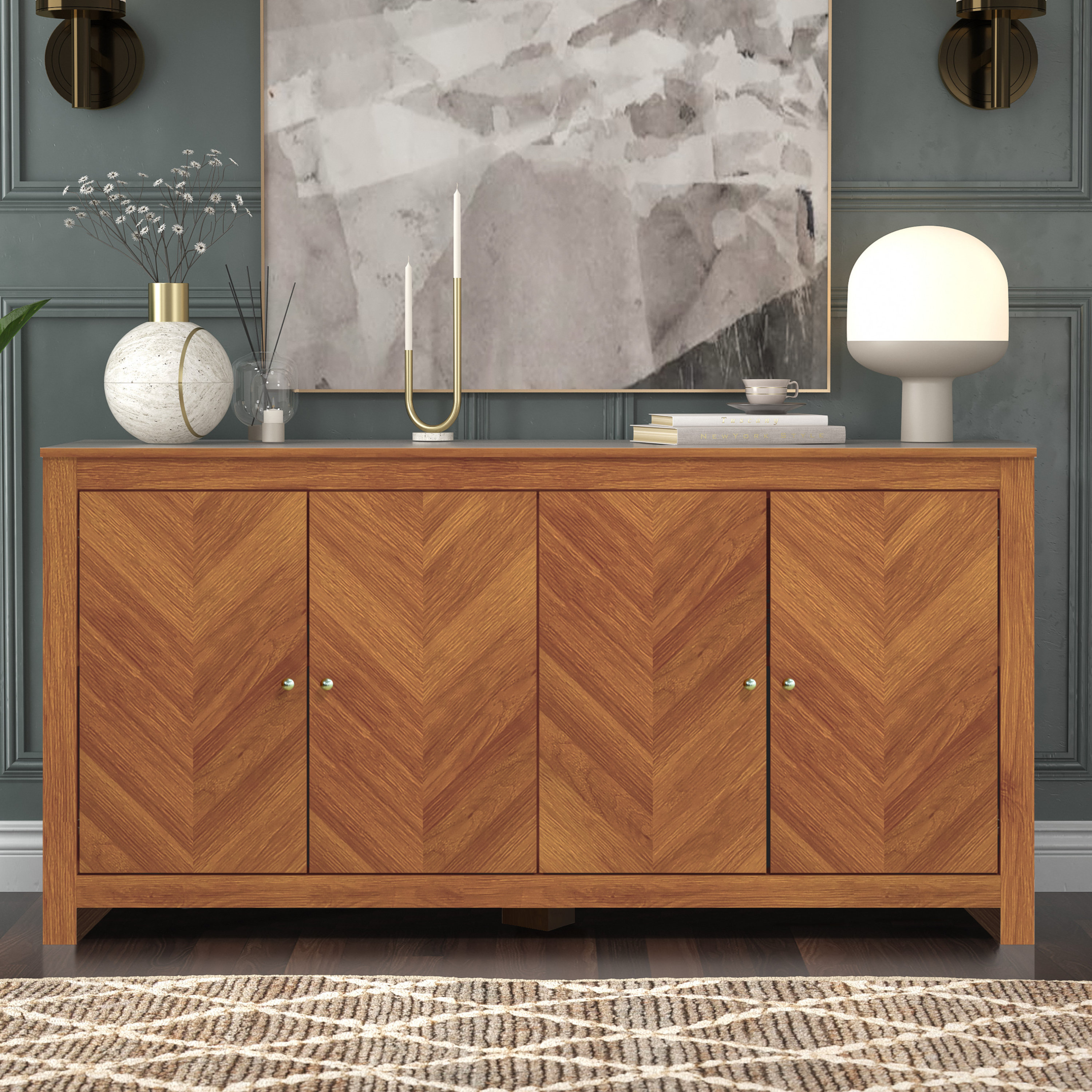 The Twillery Co. Aleshire 58.4'' 4 Door Sideboard Buffet - Wayfair Canada