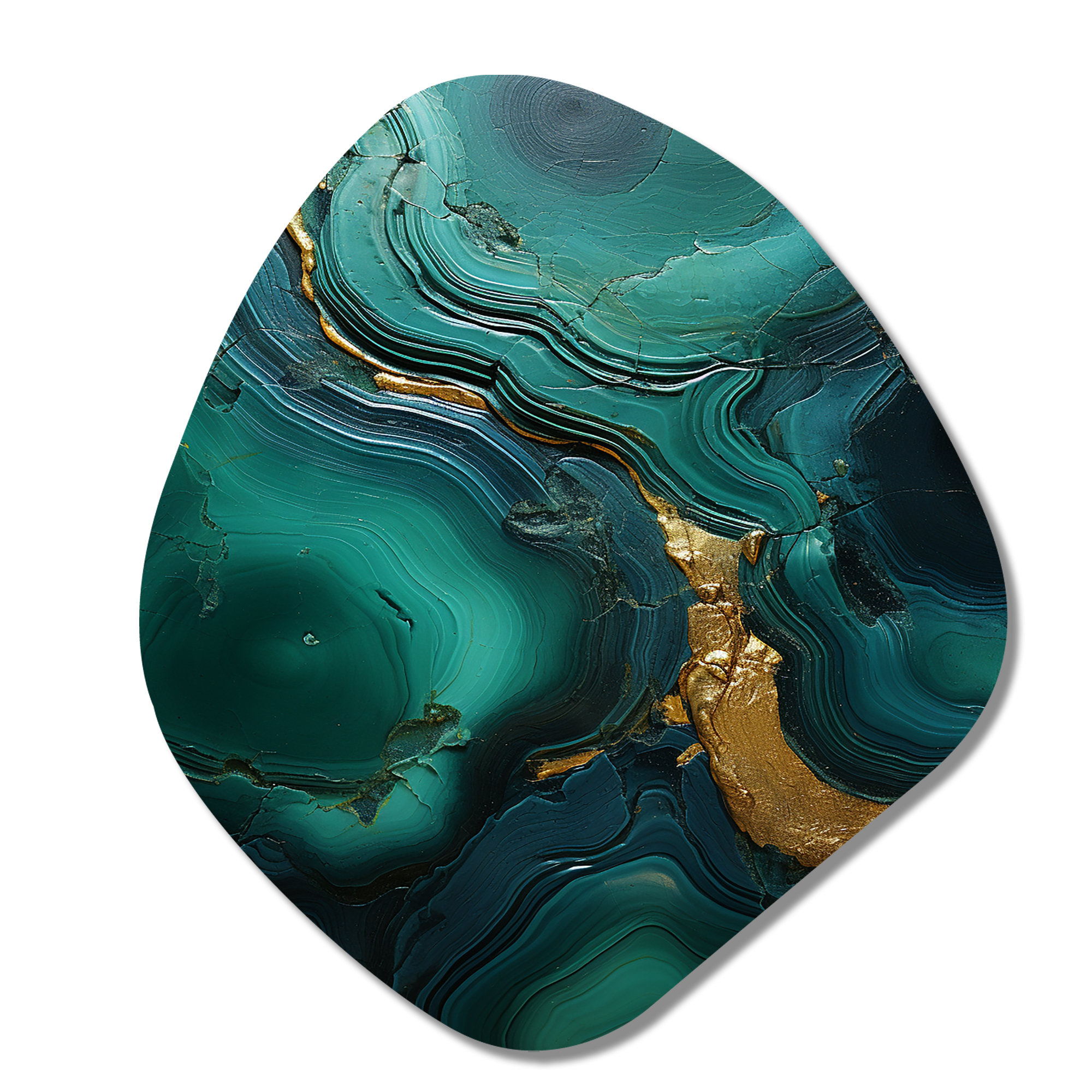 Design Art Spiritual Stone Malachite Renewal - Stone Geode Nebula Shape ...