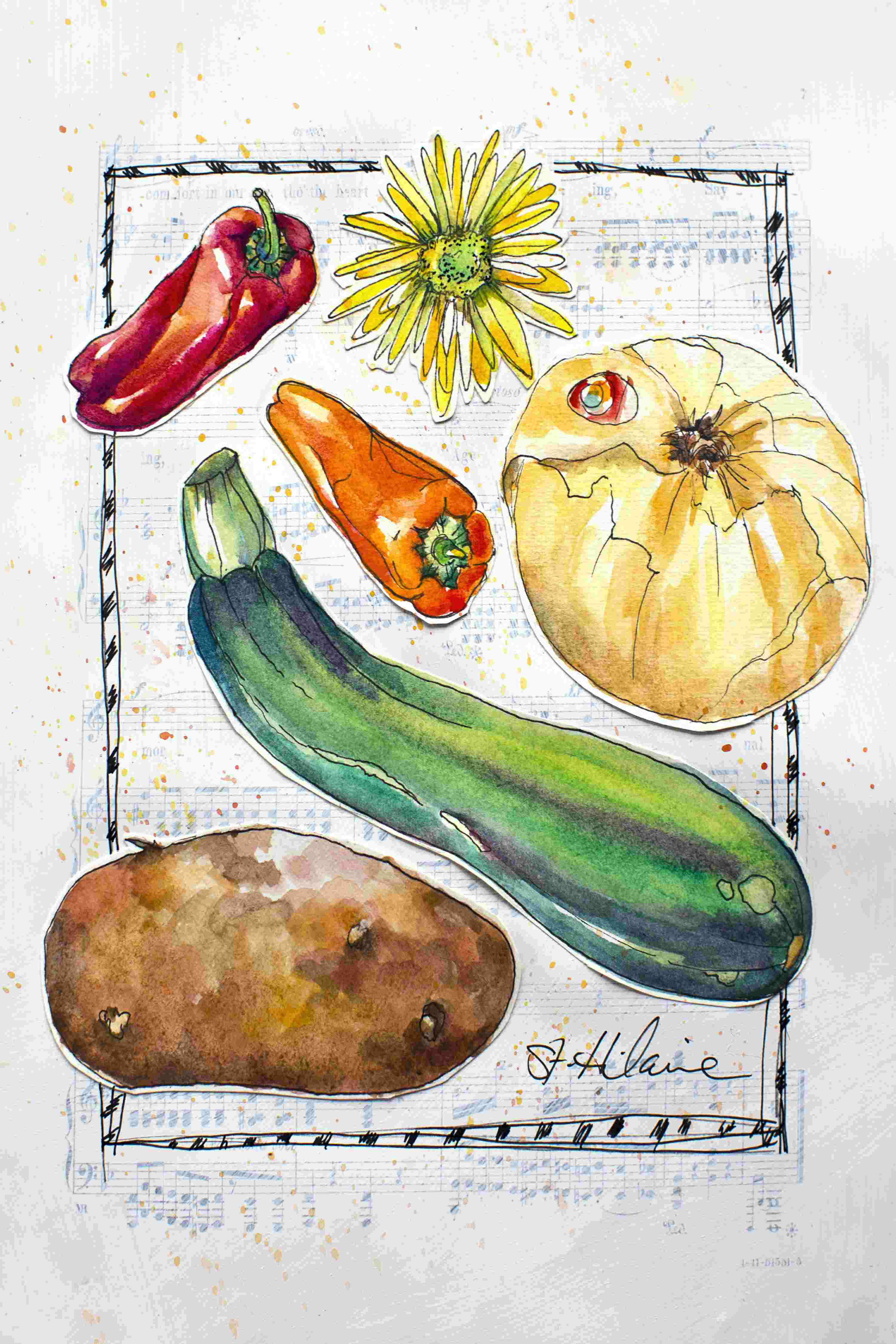 Rosalind Wheeler Kitchen Veggies II | Wayfair