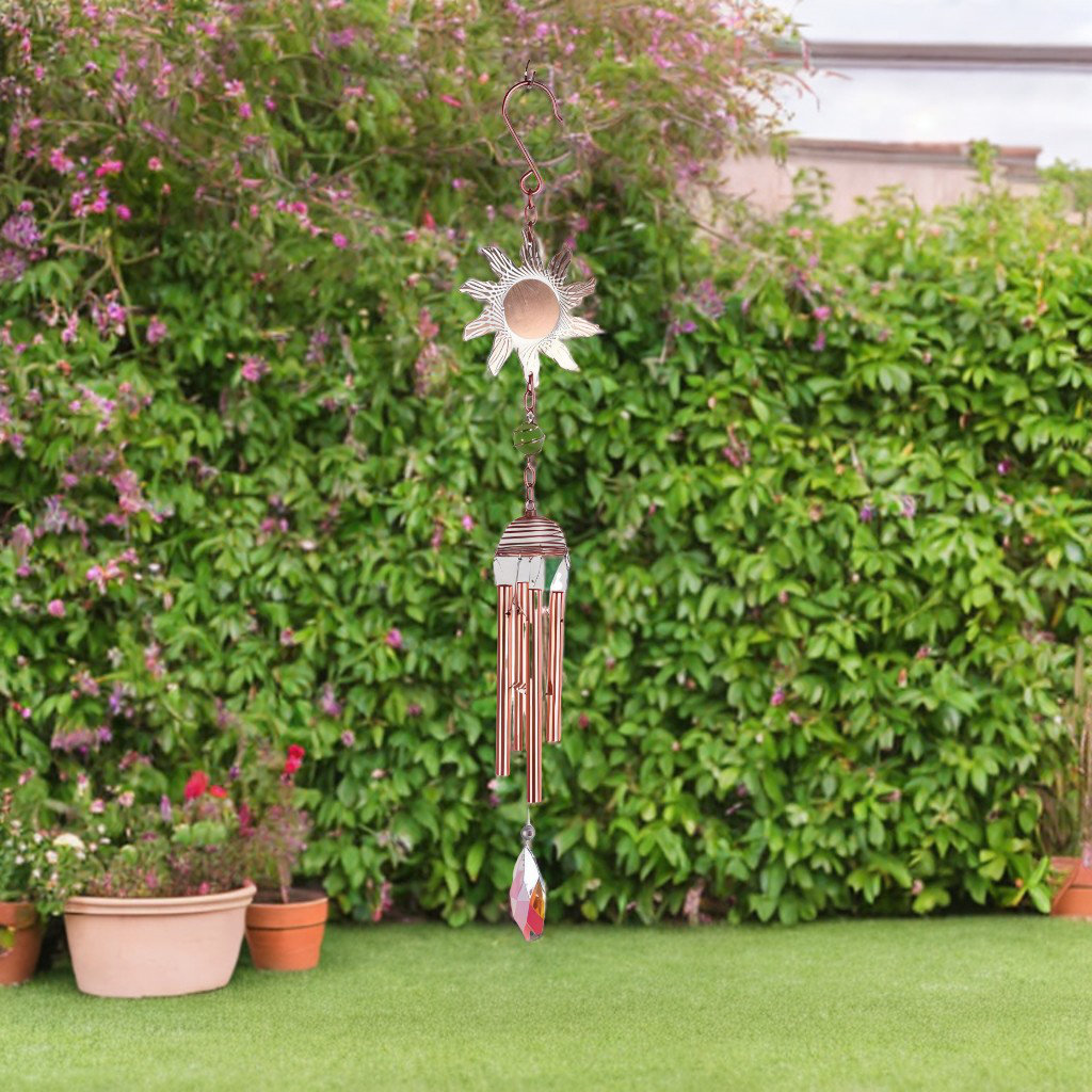 Arlmont & Co. 17" Long Sun Wind Chime | Wayfair