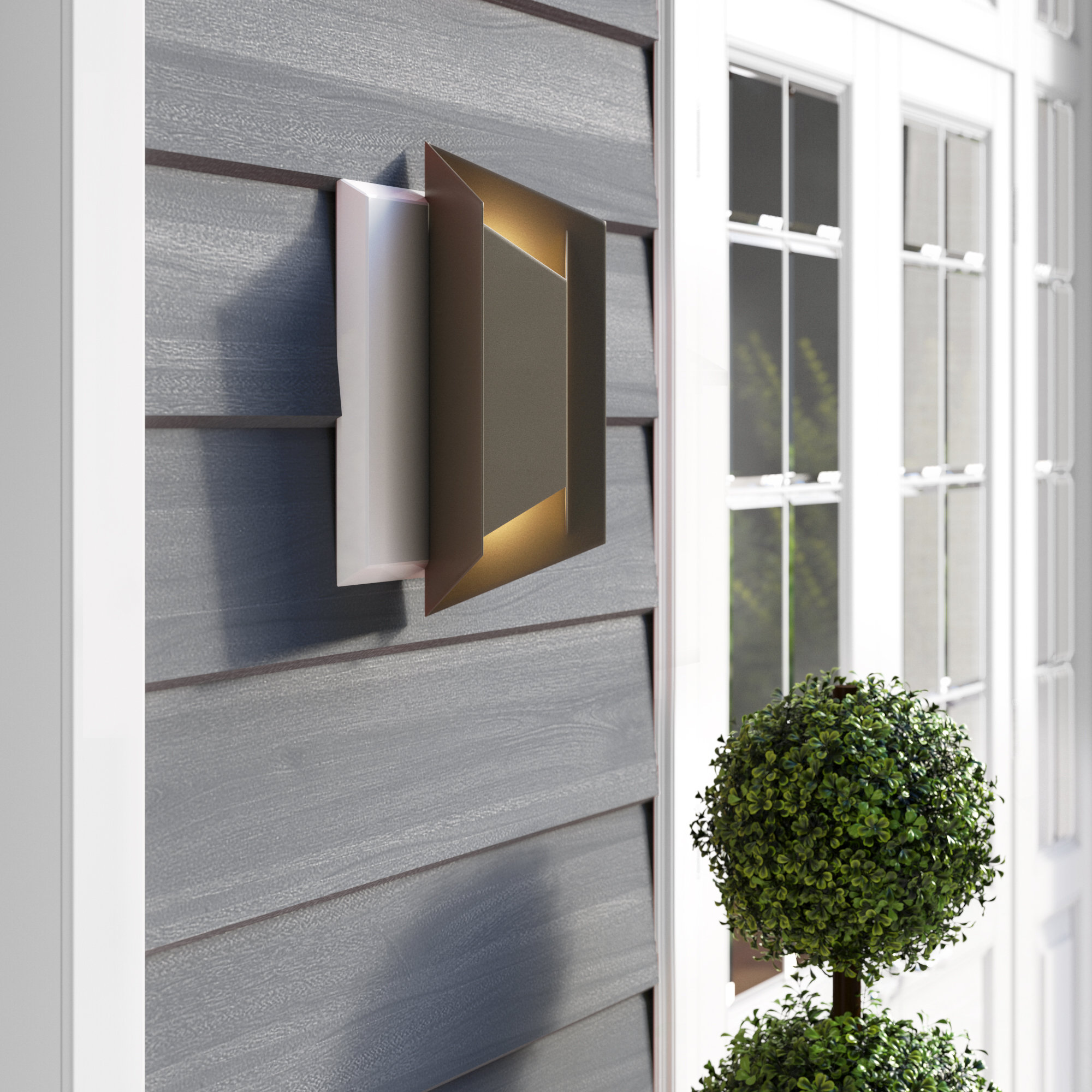 Hinkley Lex Integrated LED Aluminum Geometric Wall Sconce & Reviews ...