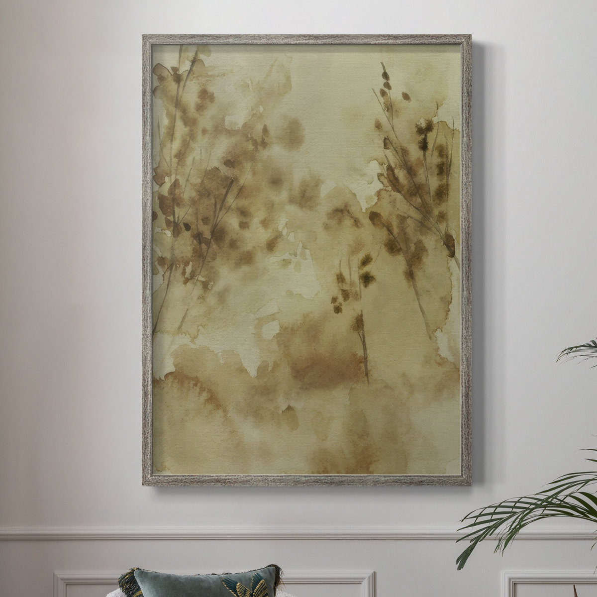 Red Barrel Studio® Yellow Memory II Framed Print - Solid Wood | Wayfair