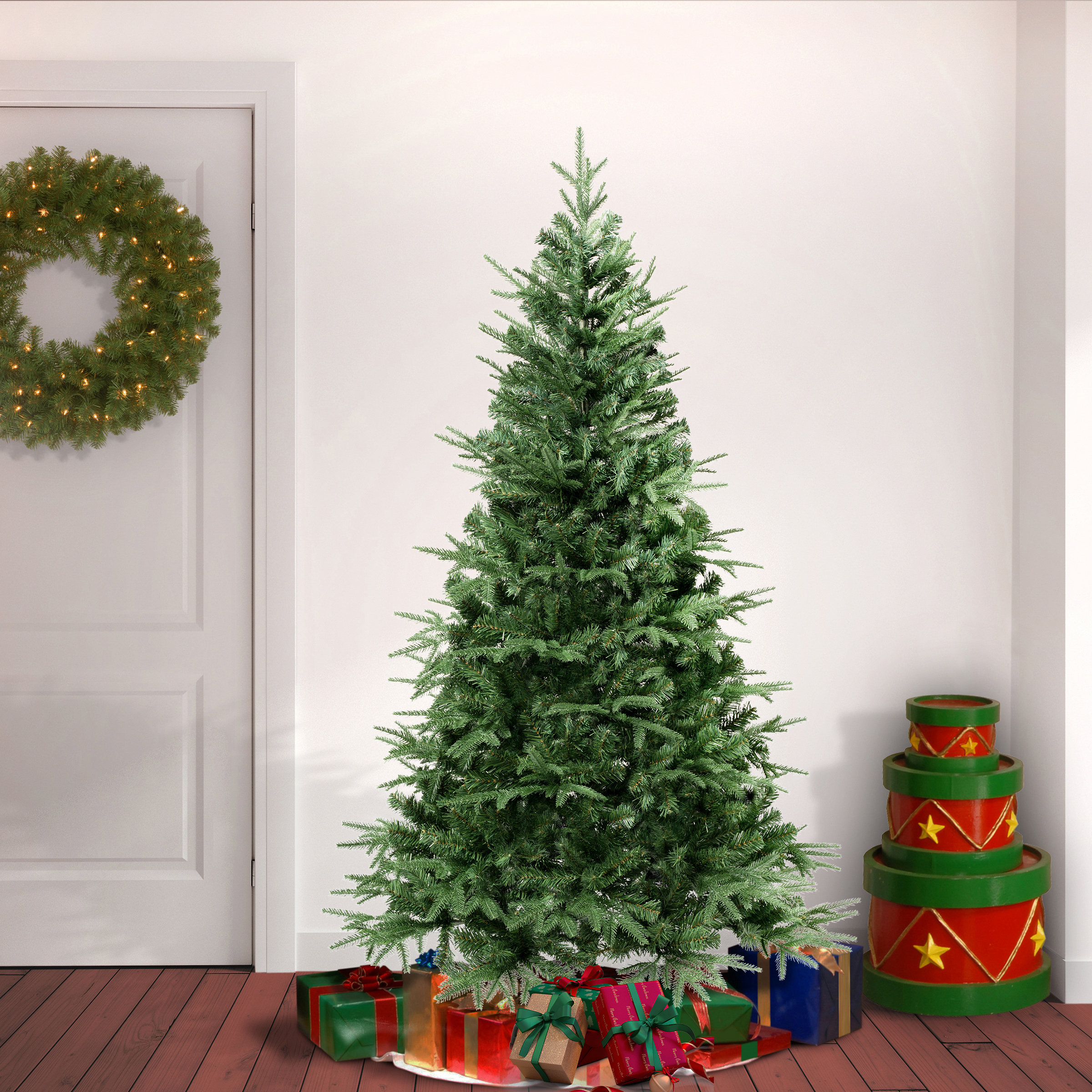 National Tree Company Artificial Feel Real Duxbury Light Green Tree ...