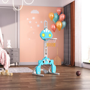 Living and Home 2-in-1 Adjustable Kids Basketball Hoop With Football ...