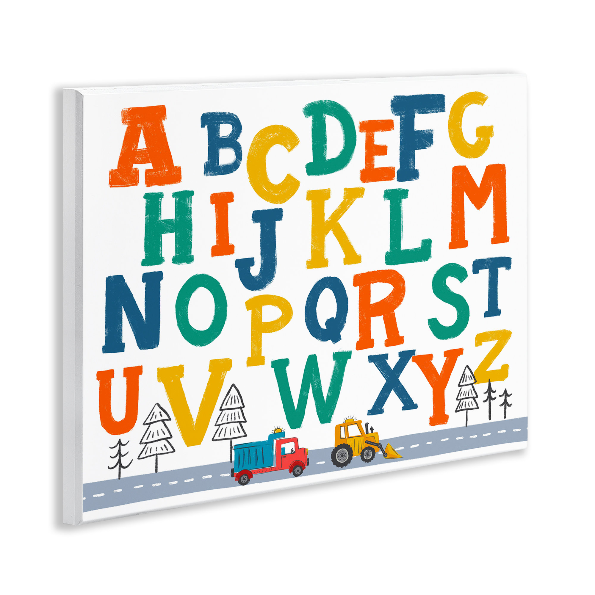 Ophelia & Co. Alphabet & Construction Trucks Wall Plaque Art by Diane ...