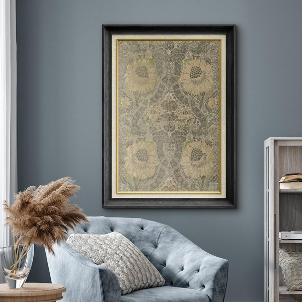 IDEA4WALL Flower Floral Botanical Tapestry Framed On Paper Print | Wayfair