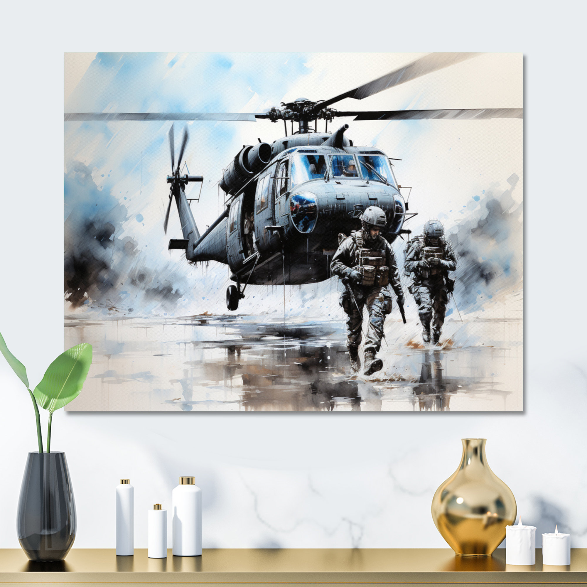 DesignArt Military Meticulous Preparation II - Army Metal Art Print ...