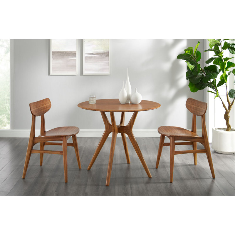 Mercury Row® Evangelista Round Solid Wood Dining Table & Reviews | Wayfair