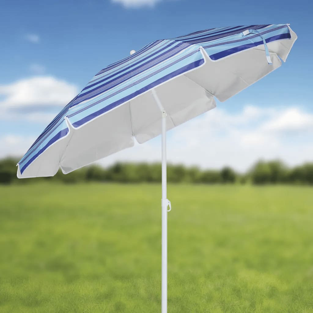 Freeport Park Hi Beach Parasol 200cm Blue Striped | Wayfair.co.uk