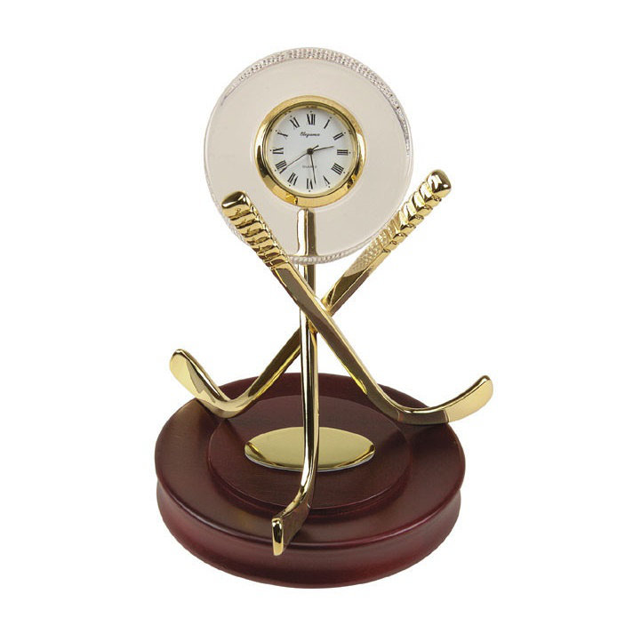 House of Hampton® Analog Mechanical Tabletop Clock in Brown/Gold | Wayfair