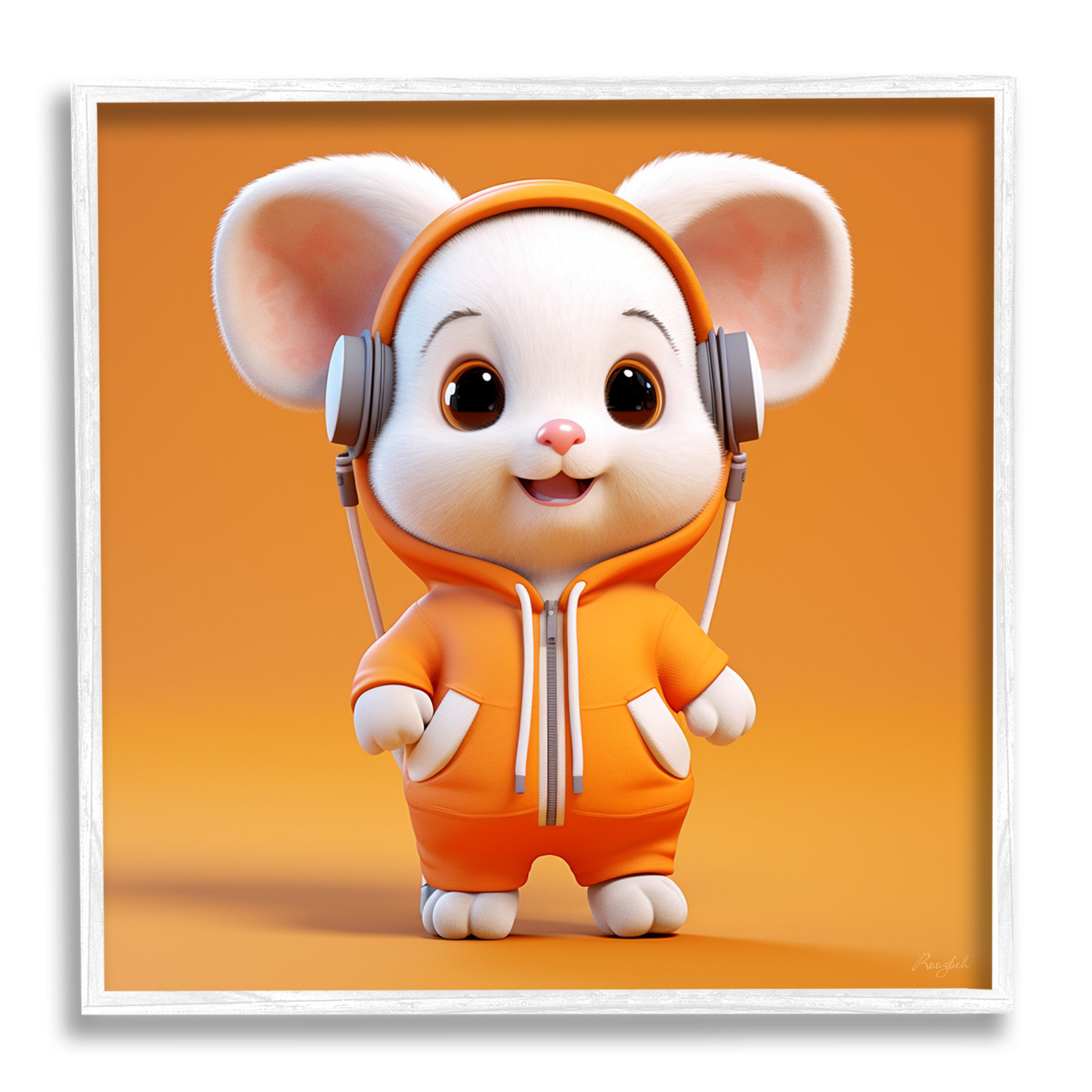 Stupell Industries Mouse With Headphones | Wayfair