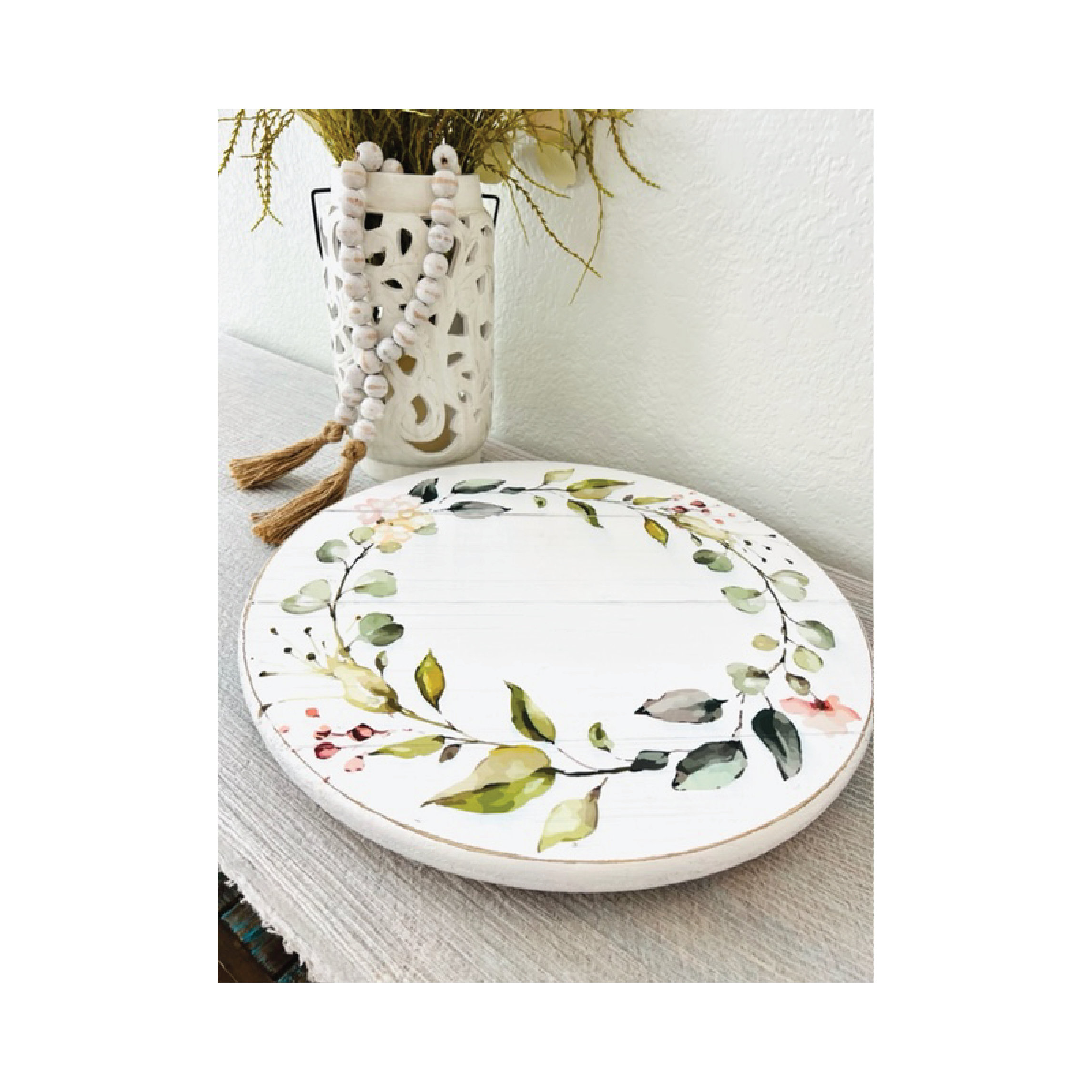 Jarmz Designs Watercolor Floral Lazy Susan | Wayfair