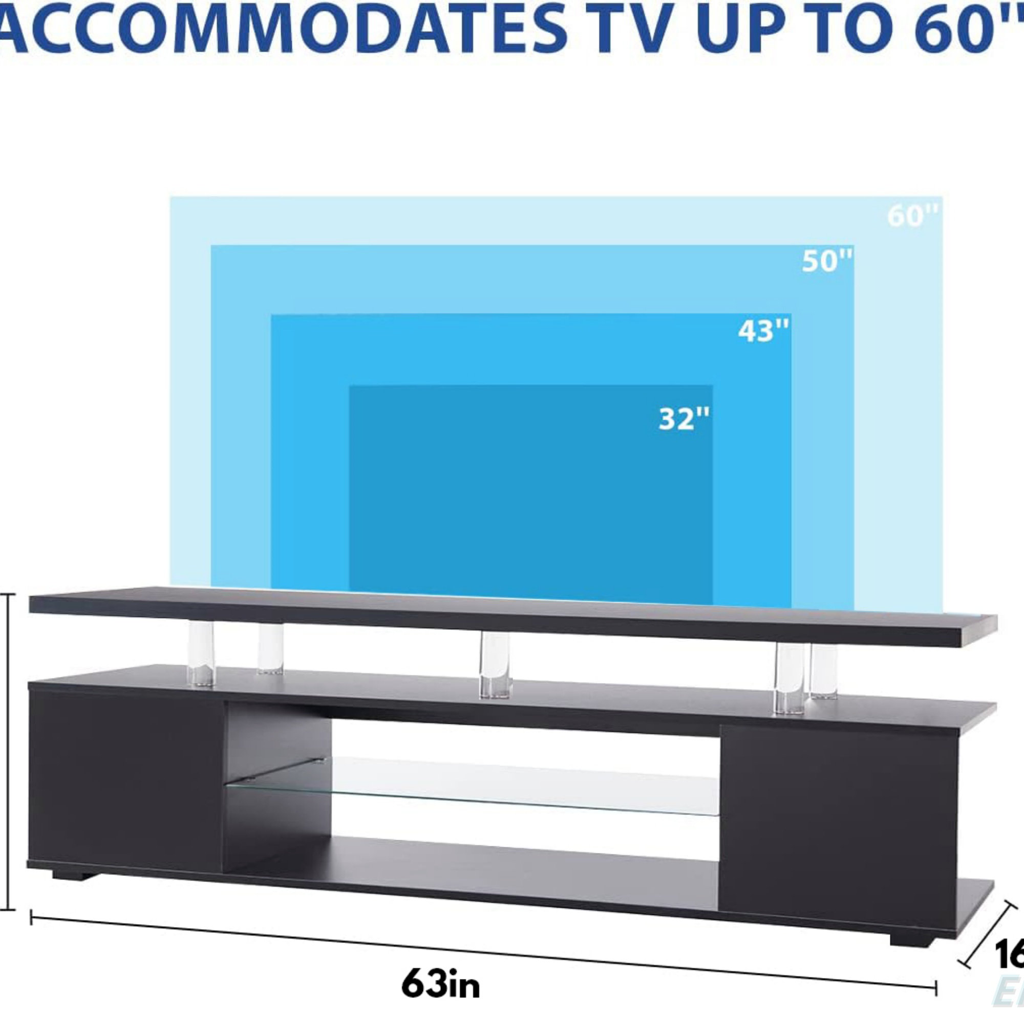 Wrought Studio TV Stand For 70 Inch TV LED Gaming Entertainment Centre ...