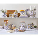 MacKenzie-Childs Violet Check Candlestick | Perigold