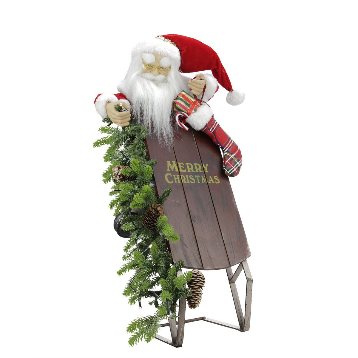 Northlight Seasonal 26" Battery Operated Lighted Musical Santa Claus ...