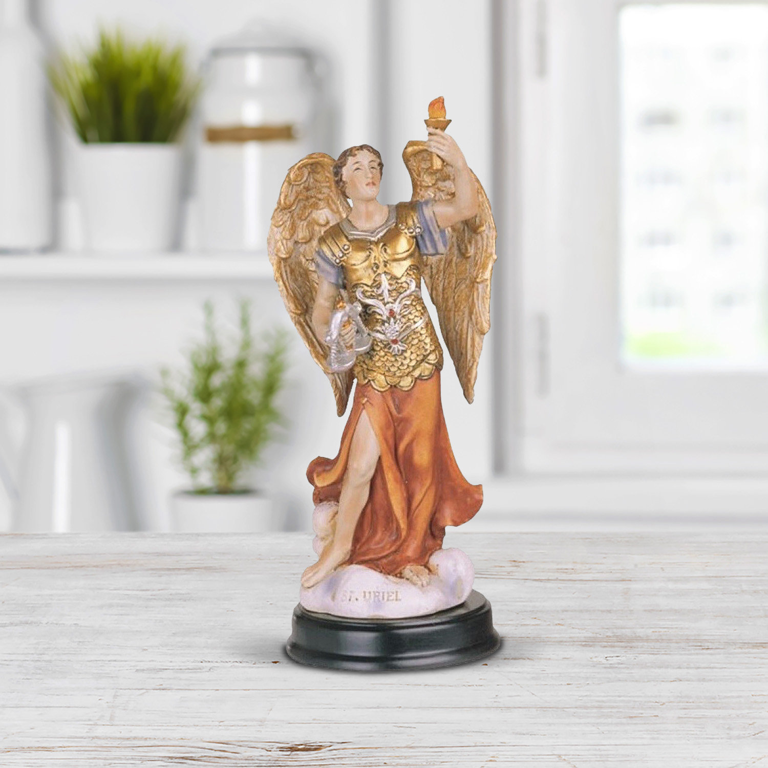 Trinx 5"H Archangel Uriel Angel of Wisdom Holy Figurine | Wayfair