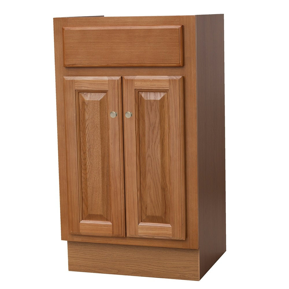 GCC 18" x 16" Golden Oak Raised Panel Vanity Base Cabinet | Wayfair