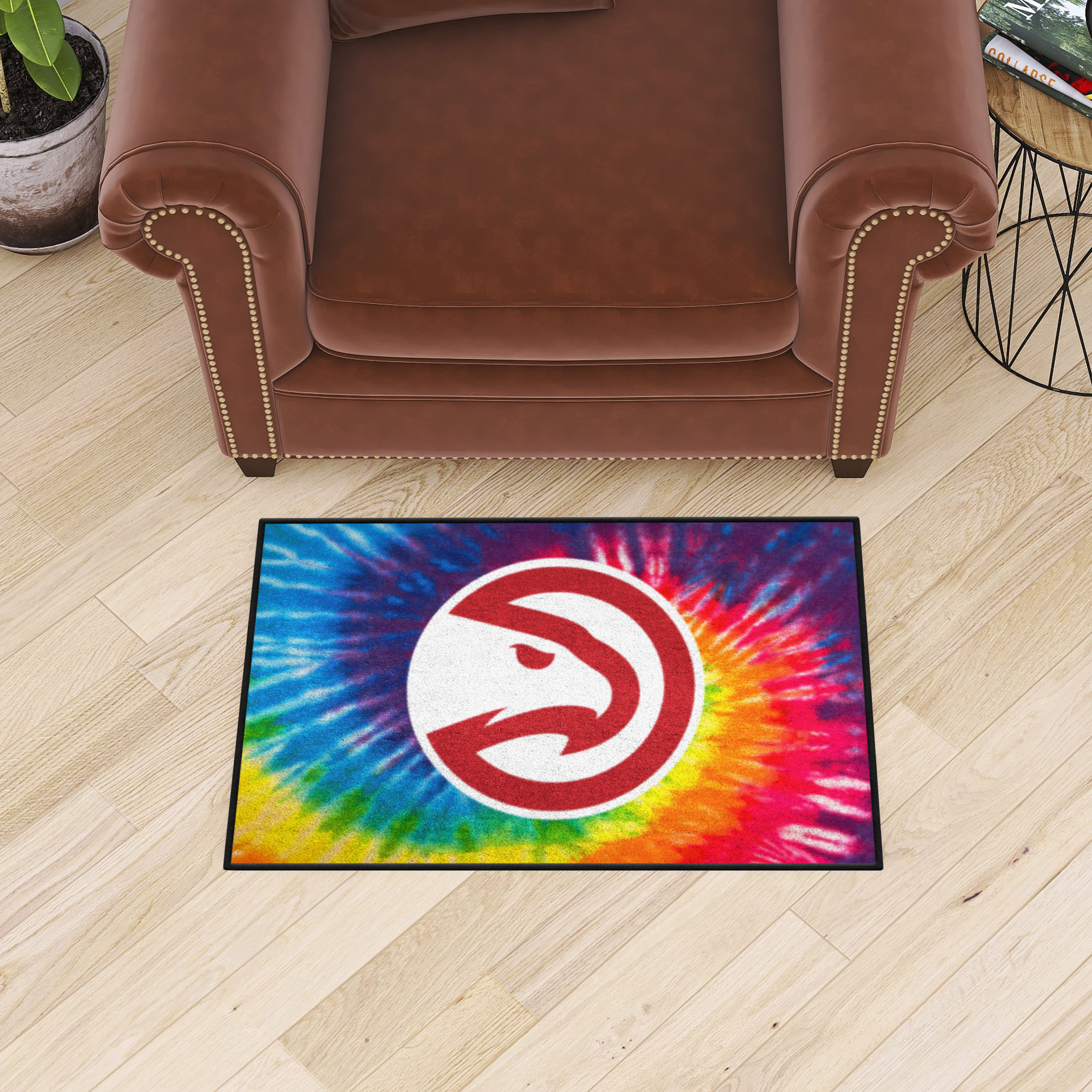 FANMATS Atlanta Hawks Tie Dye 30" x 19" Non-Slip Indoor Door Mat | Wayfair