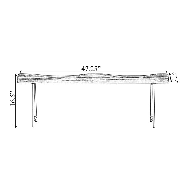 Loon Peak® Bishr Wood Bench & Reviews | Wayfair