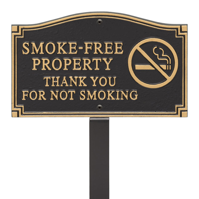 Whitehall Products Smoke Free Property Thank You For Not Smoking Garden ...