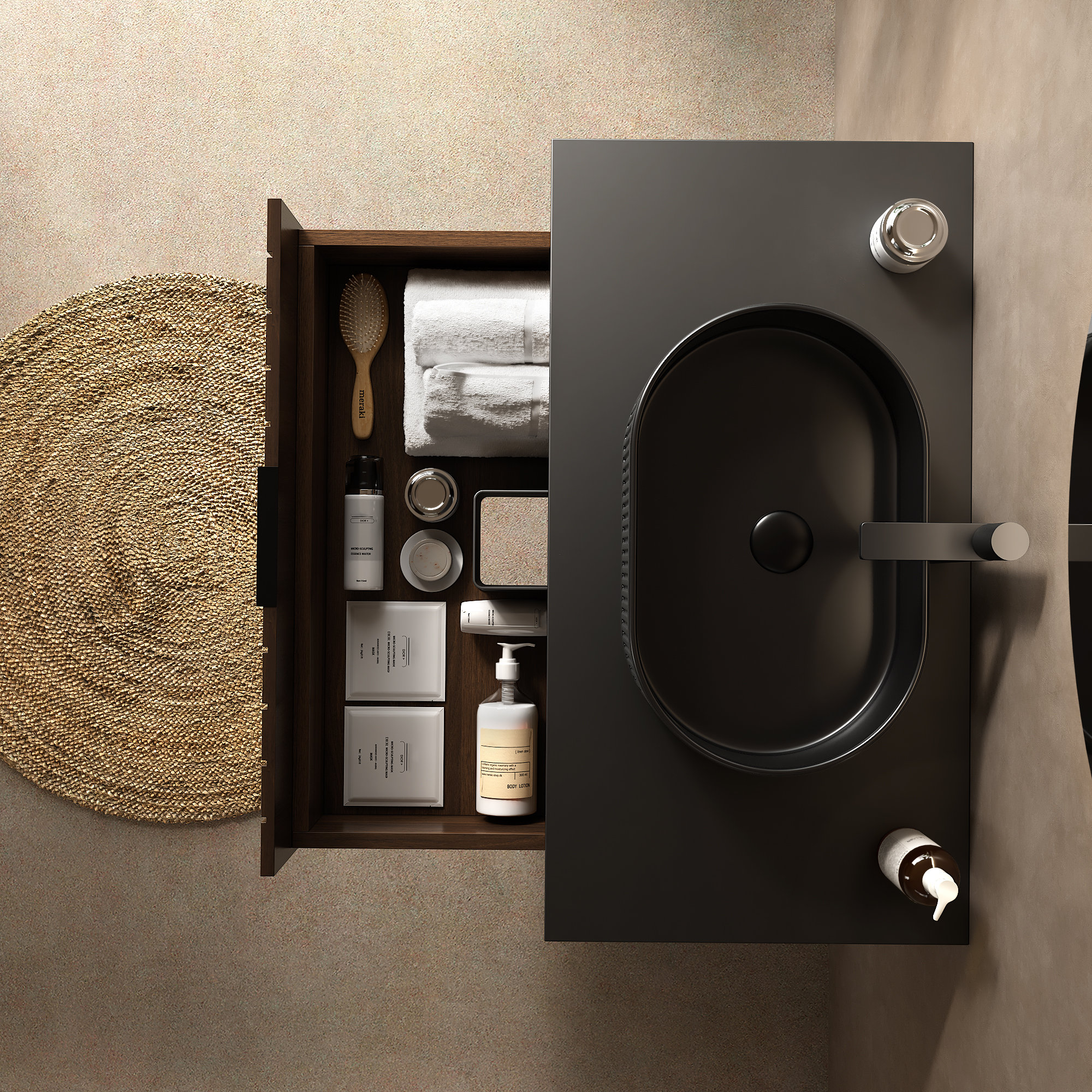 Ebern Designs ZENO 36" Bathroom Vanity with Sink, Freestanding Striped ...