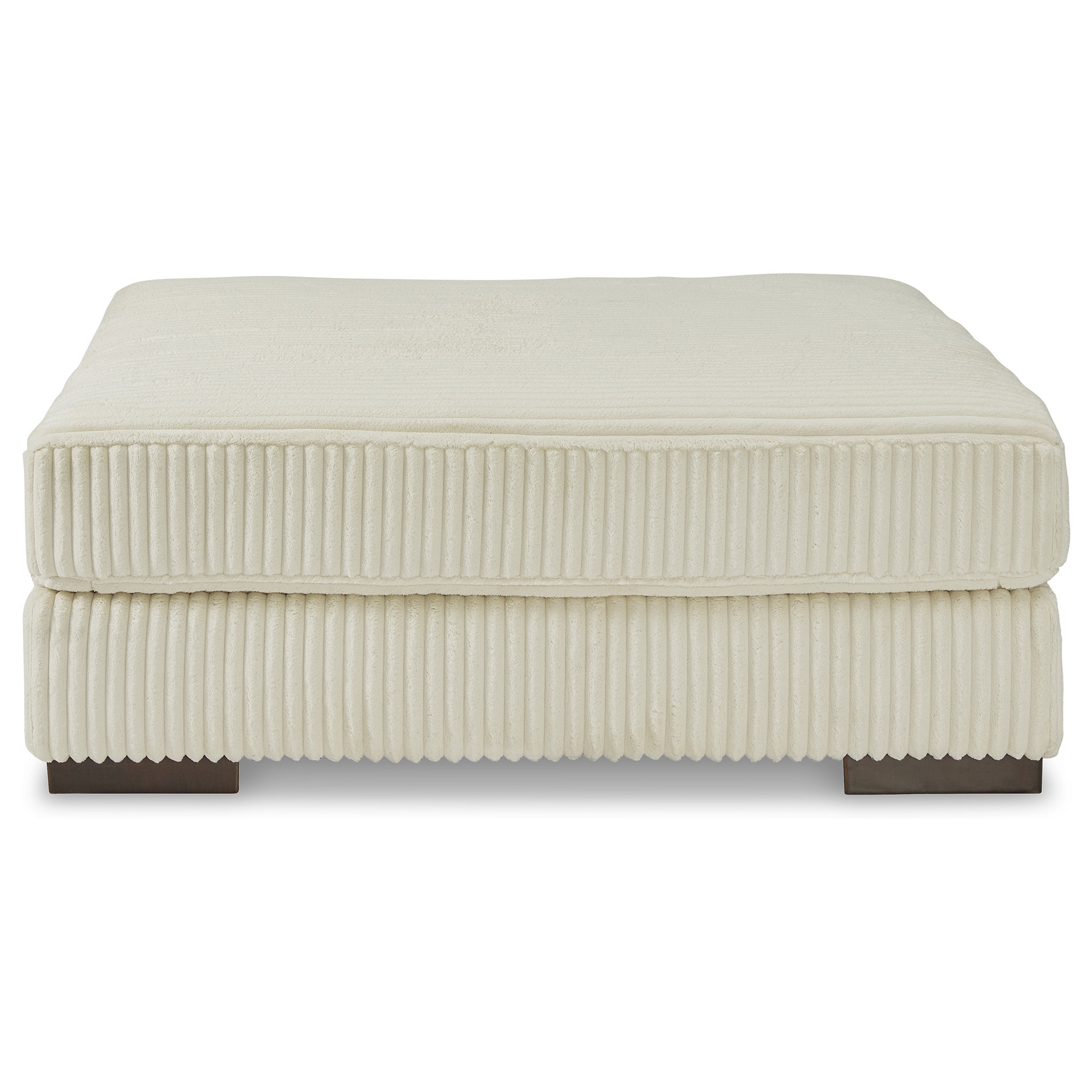 Benjara Lindy Accent Ottoman, Square 51 Inch Modern Style, Polyester ...