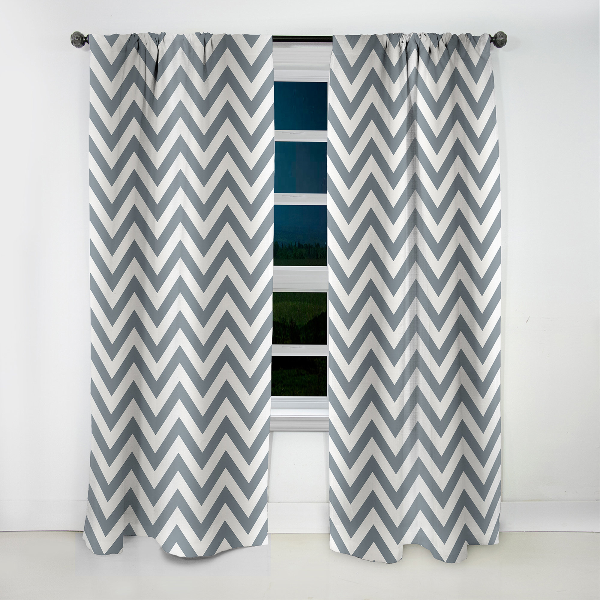 Design Art Grey White Geometric Neutrals Chevron Pattern - Chevron ...