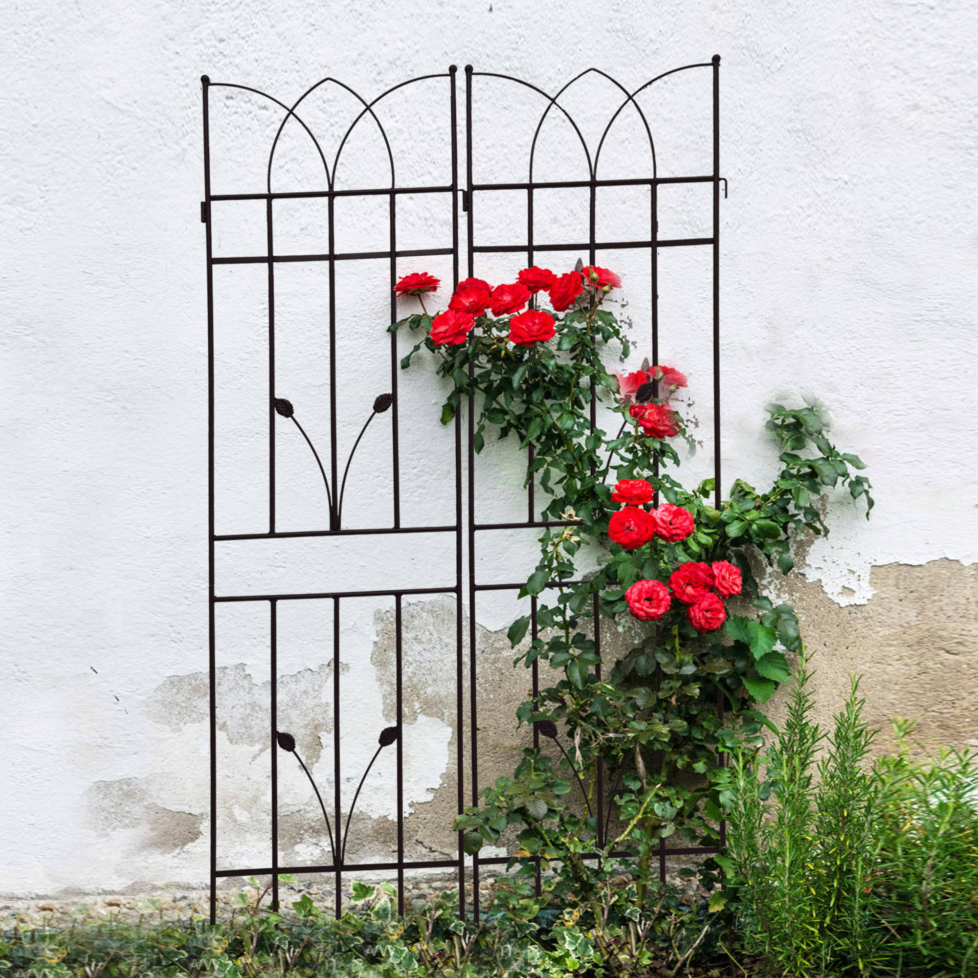 Lark Manor™ Outdoor Metal Trellises, Freestanding Tall Trellis for ...