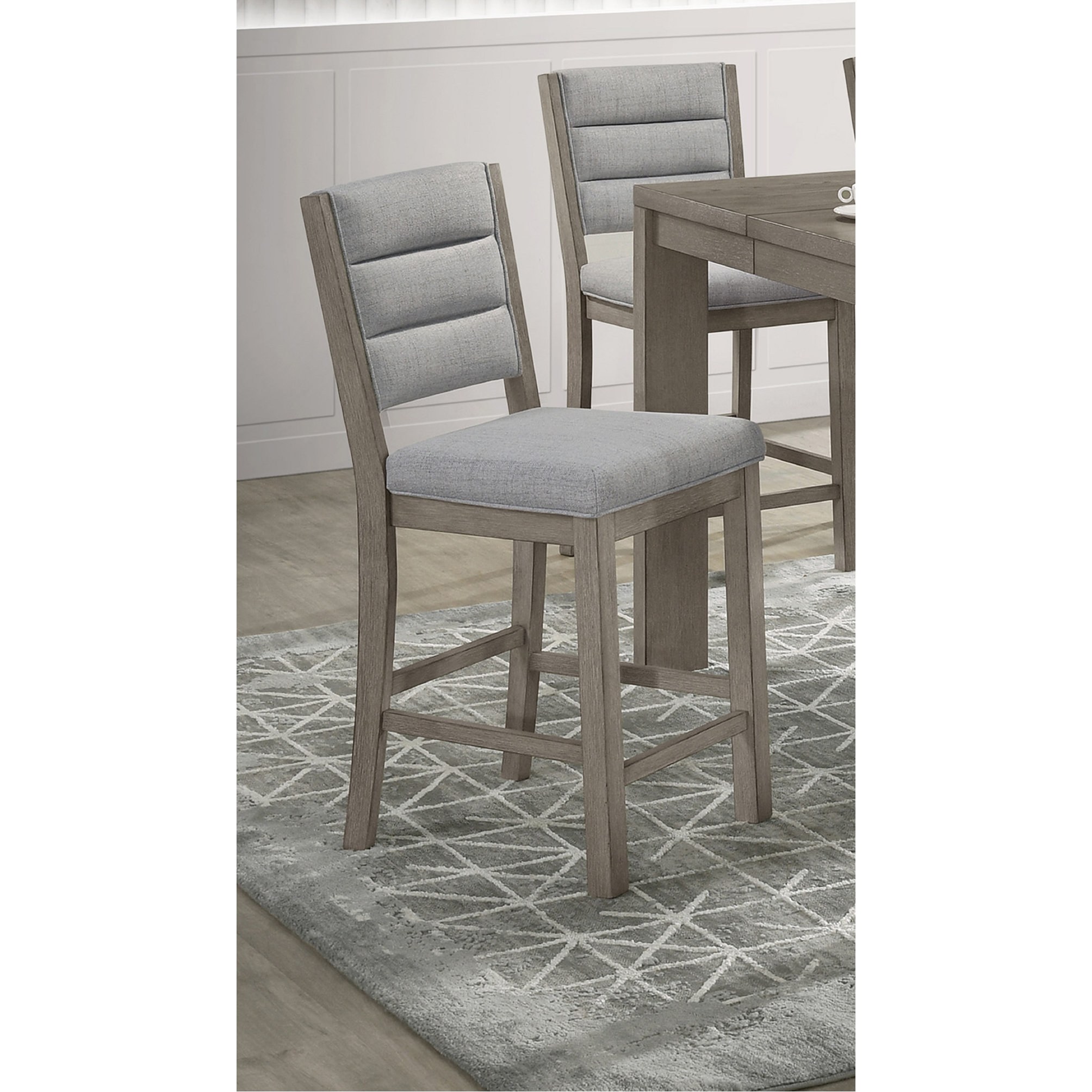 Red Barrel Studio® 2Pc Rustic Grey Counter Height Chairs Stools ...