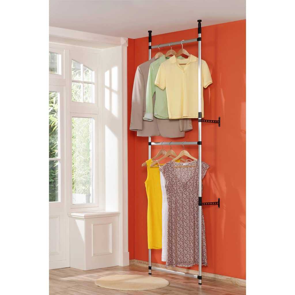 Rebrilliant Telescopic Wardrobe System With Rods - Adjustable Aluminum ...