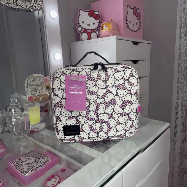 Bless international Hello Kitty Cosmetic Bag with Faux Leather and ...