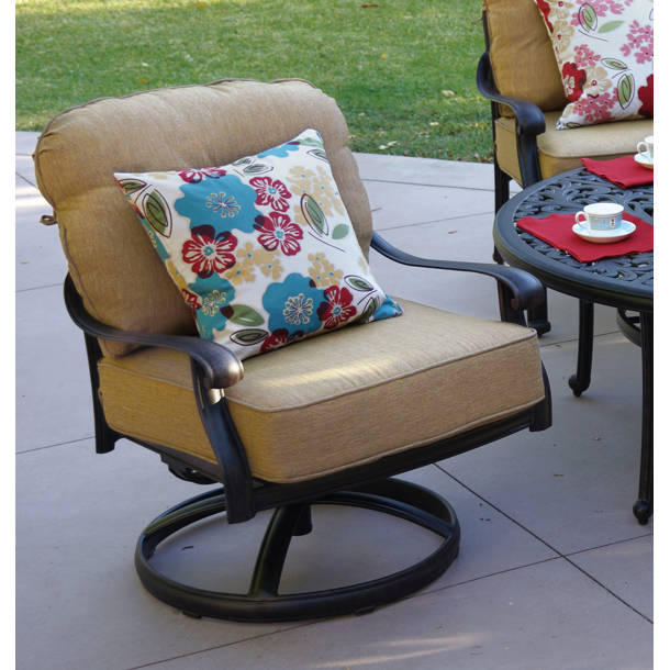Three Posts™ Lebanon Swivel Patio Chair with Cushions & Reviews | Wayfair