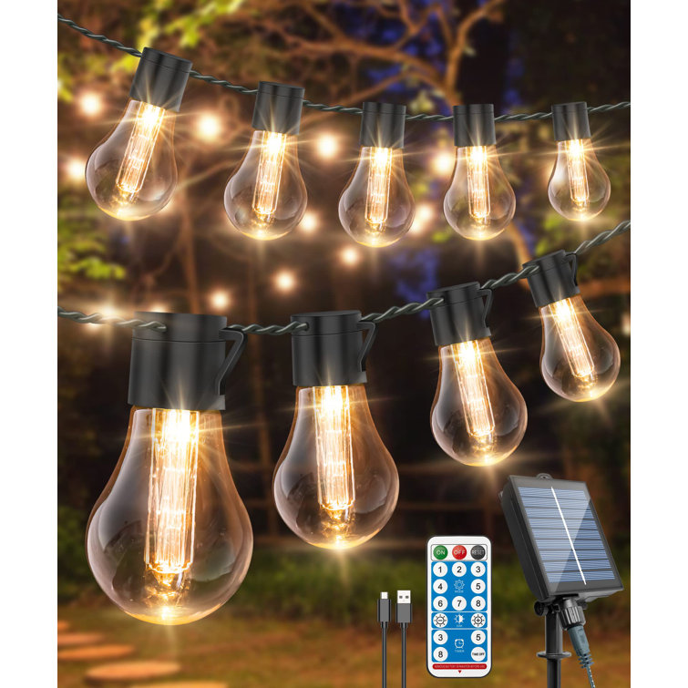 Dakota Fields Avonta 1402.8Cm LED Solar Powered 1 Standard String Light ...