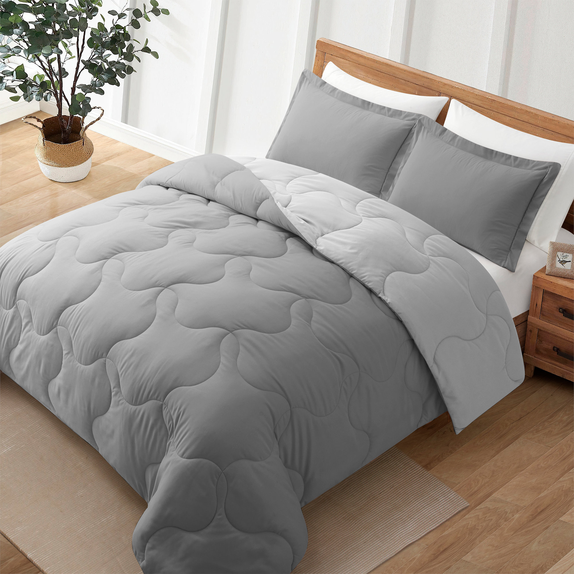 Peace Nest Microfiber Reversible Comforter Set & Reviews | Wayfair