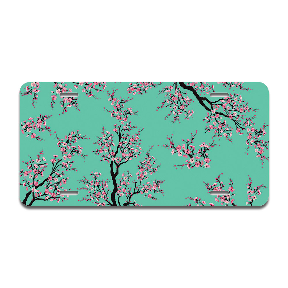 SignMission Cherry Blossom Tree Aluminum Plate Frame | Wayfair